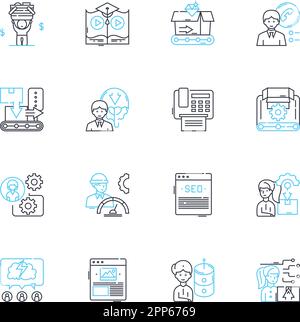 Safeguarding linear icons set. Protection, Security, Safety, Prevention ...