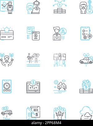 Employment and Bio linear icons set. Career, Resume, Job, Experience ...