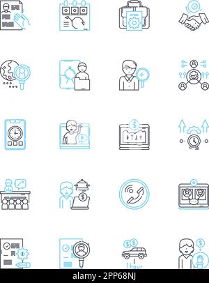 Knowledge acquisition linear icons set. Learning, Cognition, Education ...