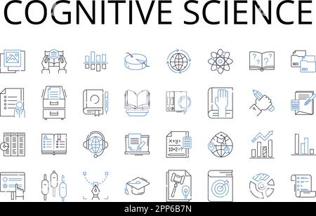 Linguistic analysis line icons collection. Phtics, Morphology, Syntax, Semantics, Pragmatics ...