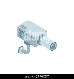 Security camera pixel art. 8 bit Videcam pixelated. Vector illustration ...
