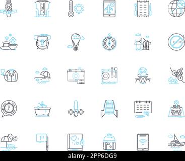 Calm tranquility linear icons set. Serenity, Peace, Tranquility ...