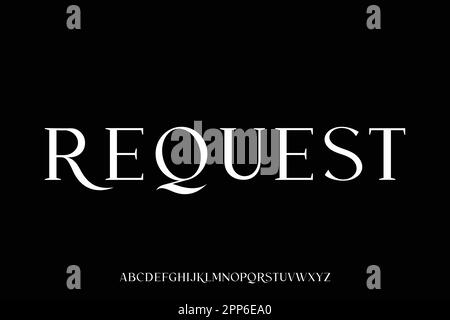 Elegant luxury serif display font vector with alternate Stock Vector Image & Art - Alamy