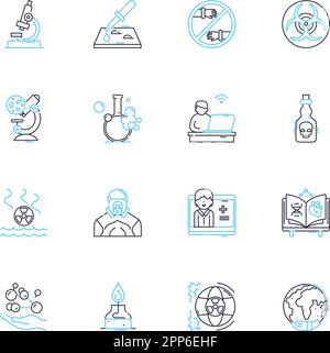 Psychology behaviorism linear icons set. reinforcement, punishment ...