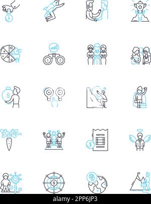 Leadership charisma linear icons set. Charismatic, Inspiring ...