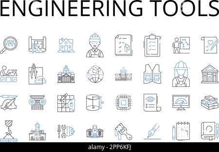 Analytical instruments line icons collection. Spectrometry ...