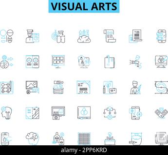 Printmaking linear icons set. Etching, Lithography, Woodcut, Engraving ...
