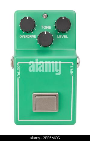 guitar overdrive pedal path isolated on white Stock Photo - Alamy
