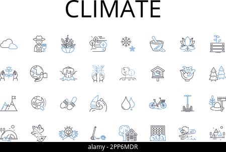 Biosphere line icons collection. Ecosystem, Diversity, Sustainability ...