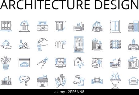 Acoustical design line icons collection. Soundproofing, Absorption ...