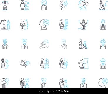 Standardization linear icons set. Compliance, Uniformity, Conformity ...