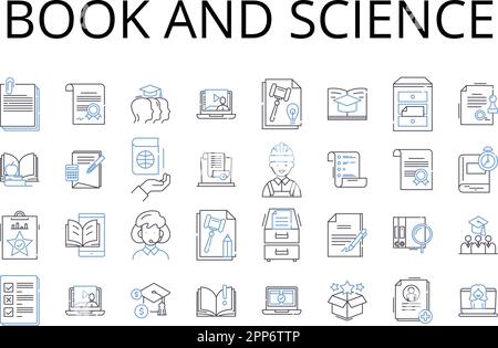 Dissertation line icons collection. Research, Thesis, Writing, Analysis ...