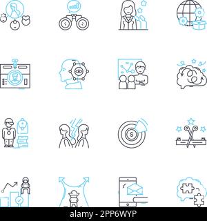 Unified alliance linear icons set. Collaboration, Unity, Integration ...