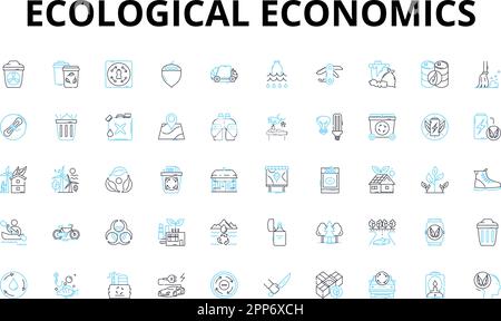 Ecological economics linear icons set. Sustainability, Environment ...