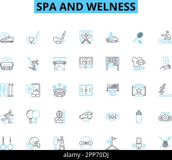 Spa and welness vector line icons set. Spa, Wellness, Massage, Therapy ...
