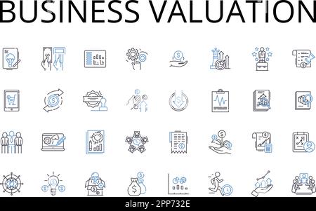 Commercial rating line icons collection. Evaluation, Analysis, Rating ...