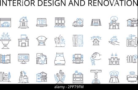 Interior redesign line icons collection. Revamp, Refresh, Update, Renew ...