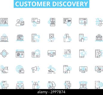 Customer research line icons signs set. Design collection of Customer ...