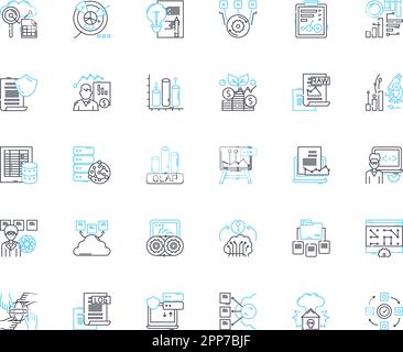 Guidelines line vector icons and signs. Rule, Procedure, Protocol, Code, Standard, Regulation ...