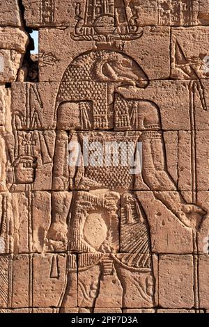 Relief Carvings on the Temple of Apedemak, Naqa, Sudan Stock Photo - Alamy
