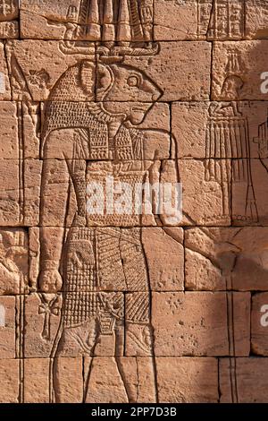 Relief Carvings on the Temple of Apedemak, Naqa, Sudan Stock Photo - Alamy