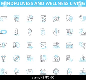 Positive intention linear icons set. Kindness, Empathy, Gratitude ...