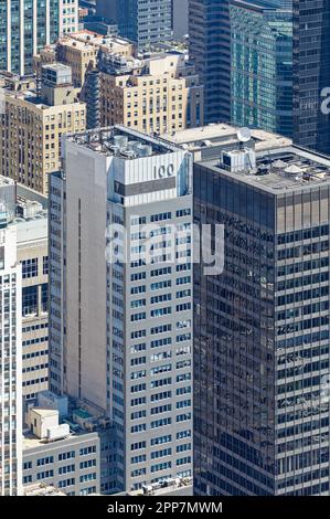 100 Park Avenue, built in 1949, has been reclad with an aluminum and ...