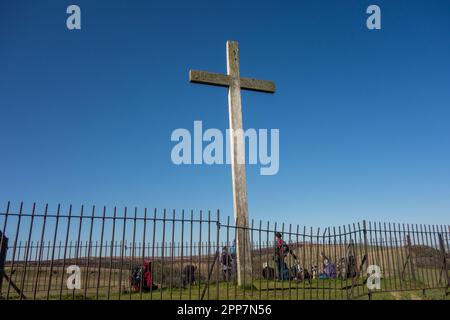 Corbar wooden Cross was installed on Corbar hill in 1950 above the ...