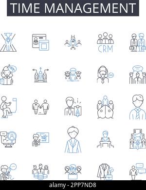 Task distribution line icons collection. Delegation, Assignment, Allocation, Division, Allotment ...