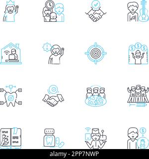 Biomechanics linear icons set. Kinetics, Kinesiology, Motion, Gait ...