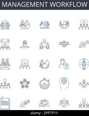 Operational identity line icons collection. Verification, Authentication, Authorization, Access ...