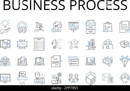 Operating plan line icons collection. Strategy, Execution, Tactics ...