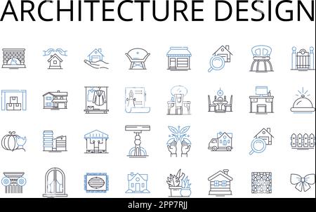Acoustical design line icons collection. Soundproofing, Absorption ...