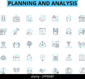 Research methodology linear icons set. Sampling, Survey, Quantitative, Qualitative, Experimental ...