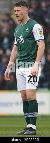 Adam Randell of Plymouth Argyle in action during the Sky Bet ...