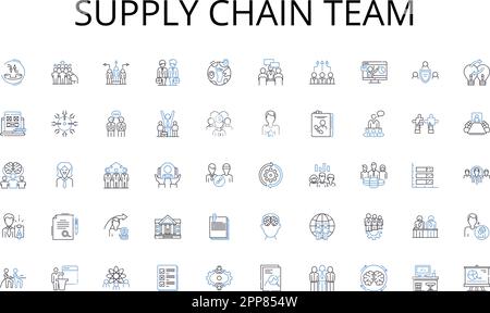 Team maturation line icons collection. Progression, Development, Growth ...