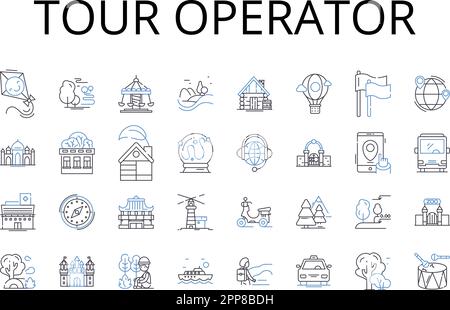 Itinerary designer line icons collection. Planning, Travel, Adventure ...