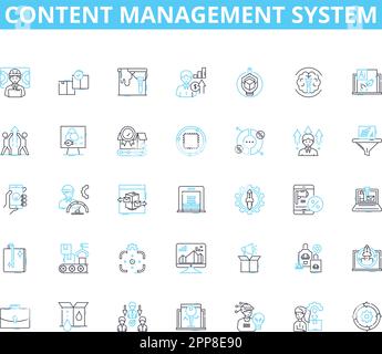 System administration line icons signs set. Design collection of ...