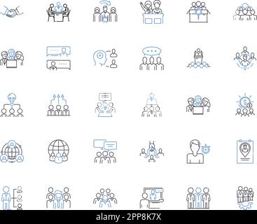 Sales associates line icons collection. Sales, Retail, Customer ...