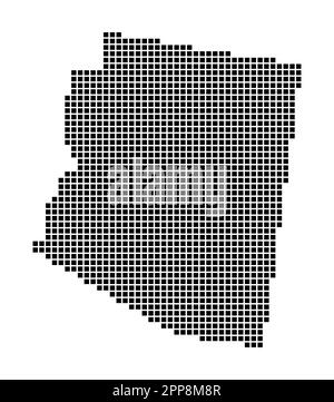 Arizona US state dot pixel map in the colors of the American flag. Flat ...