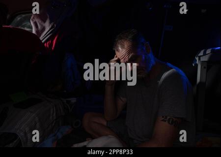 Homeless man Sean Pearce, 50, poses for a photograph in the Dee Why ...