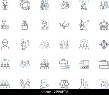 Regime Rule line icons collection. Dictatorship, Autocracy, Totalitarianism, Oppression ...