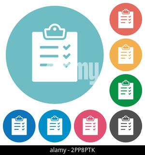 Task list alternate flat white icons in square backgrounds. 6 bonus ...