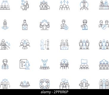 Sportsmanship line icons collection. Respect, Integrity, Fairness, Hsty ...