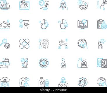 Psychology behaviorism linear icons set. reinforcement, punishment ...