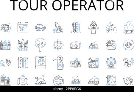 Itinerary designer line icons collection. Planning, Travel, Adventure ...