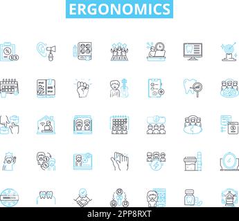 Posture Control linear icons set. Alignment, Balance, Stability ...