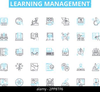Curriculum linear icons set. Education, Learning, Syllabus, Pedagogy ...