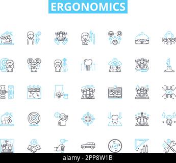 Posture Control linear icons set. Alignment, Balance, Stability ...