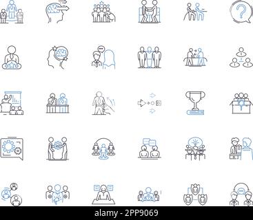 Recognition line icons collection. Acknowledgment, Appreciation ...